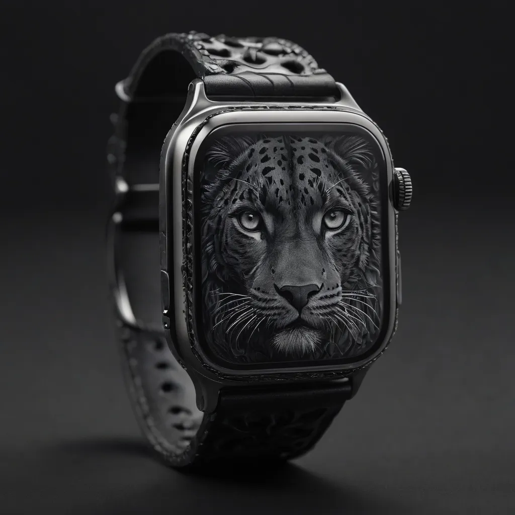 The Black Leopard Engraved Apple Watch Band: A Stylish Statement